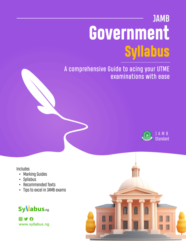 JAMB Government Syllabus 2025/2026 | Download PDF For Free - SyllabusNG