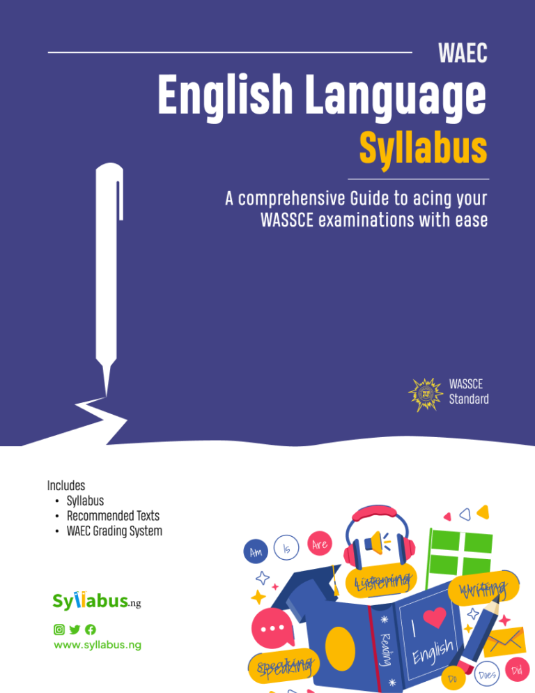 WAEC English Language Syllabus 2025| Download PDF For Free - SyllabusNG