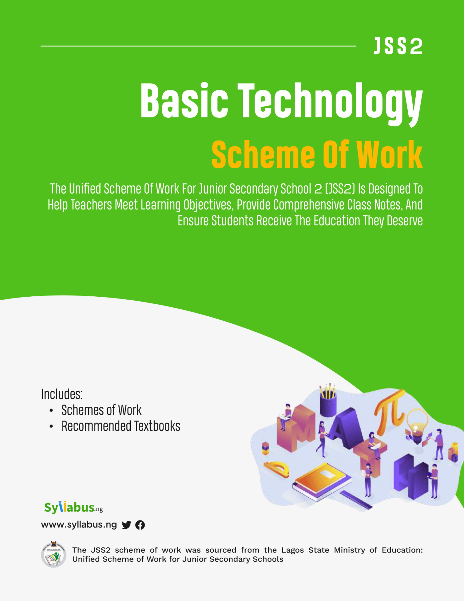 JSS2 Basic Technology Scheme of Work-PDF| 1st, 2nd & 3rd Term| - SyllabusNG