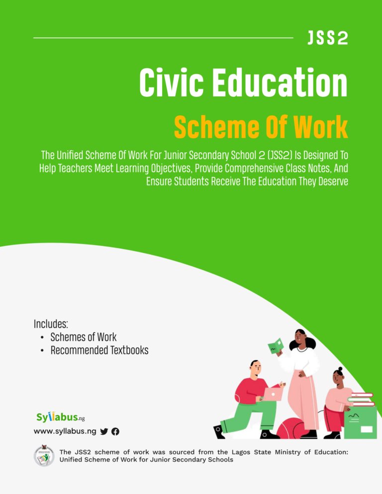 JSS2 Civic Education Scheme of Work-PDF| 1st, 2nd& 3rd Term | - SyllabusNG
