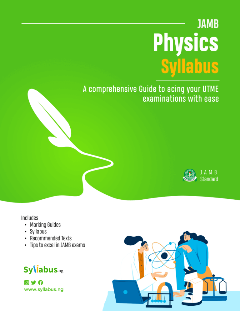 JAMB Physics Syllabus 2024/2025| Download PDF for Free - SyllabusNG