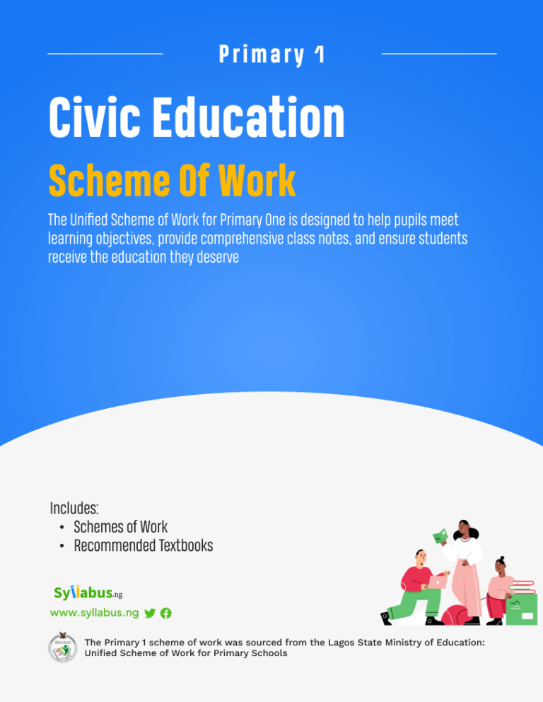 Primary 1 Civic Education Scheme of Work | Download PDF