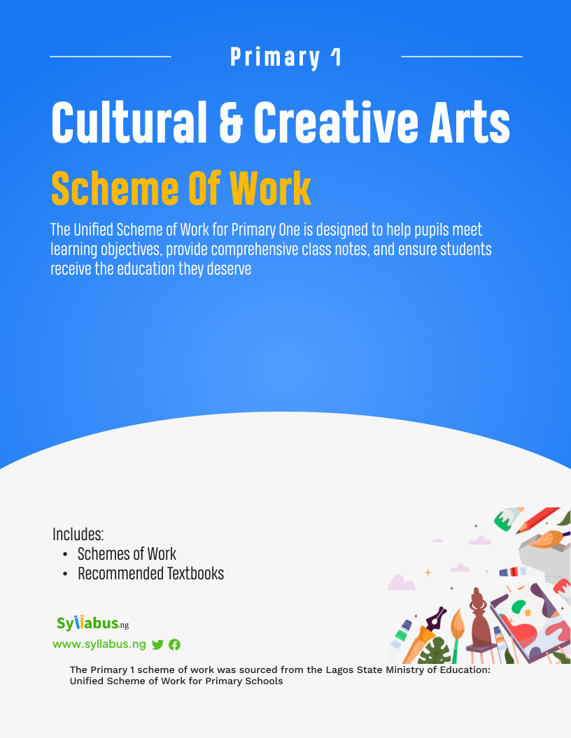 Primary 1 Cultural & Creative Arts (CCA) Scheme of Work | Download PDF ...