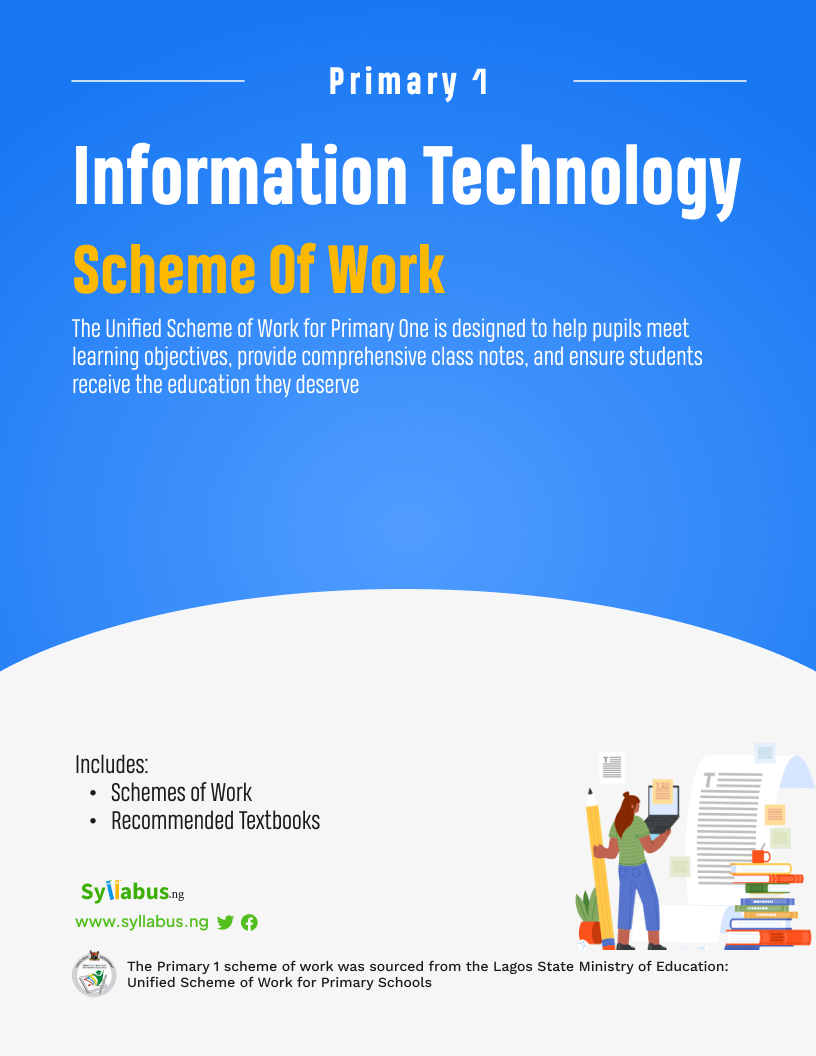 Primary 1 Information Technology Scheme of Work | Download PDF - SyllabusNG