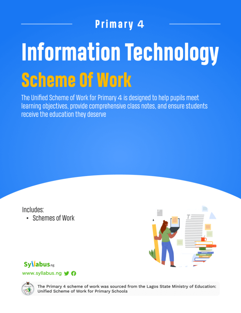 Primary 4 Information Technology Scheme of Work | Download Free PDF ...