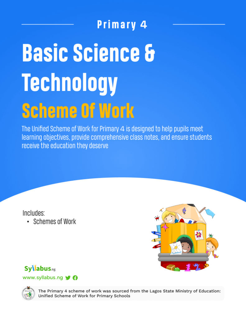 Primary 4 Basic Science & Technology Scheme of Work | Download Free PDF ...