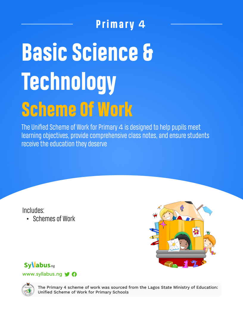 Primary 4 Basic Science & Technology Scheme of Work | Download Free PDF ...