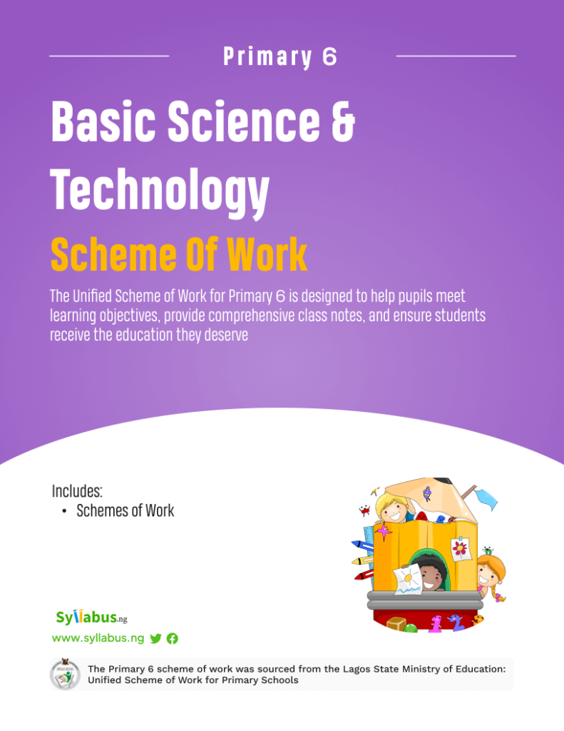 Primary 6 Basic Science & Technology Scheme of Work | Download Free PDF ...