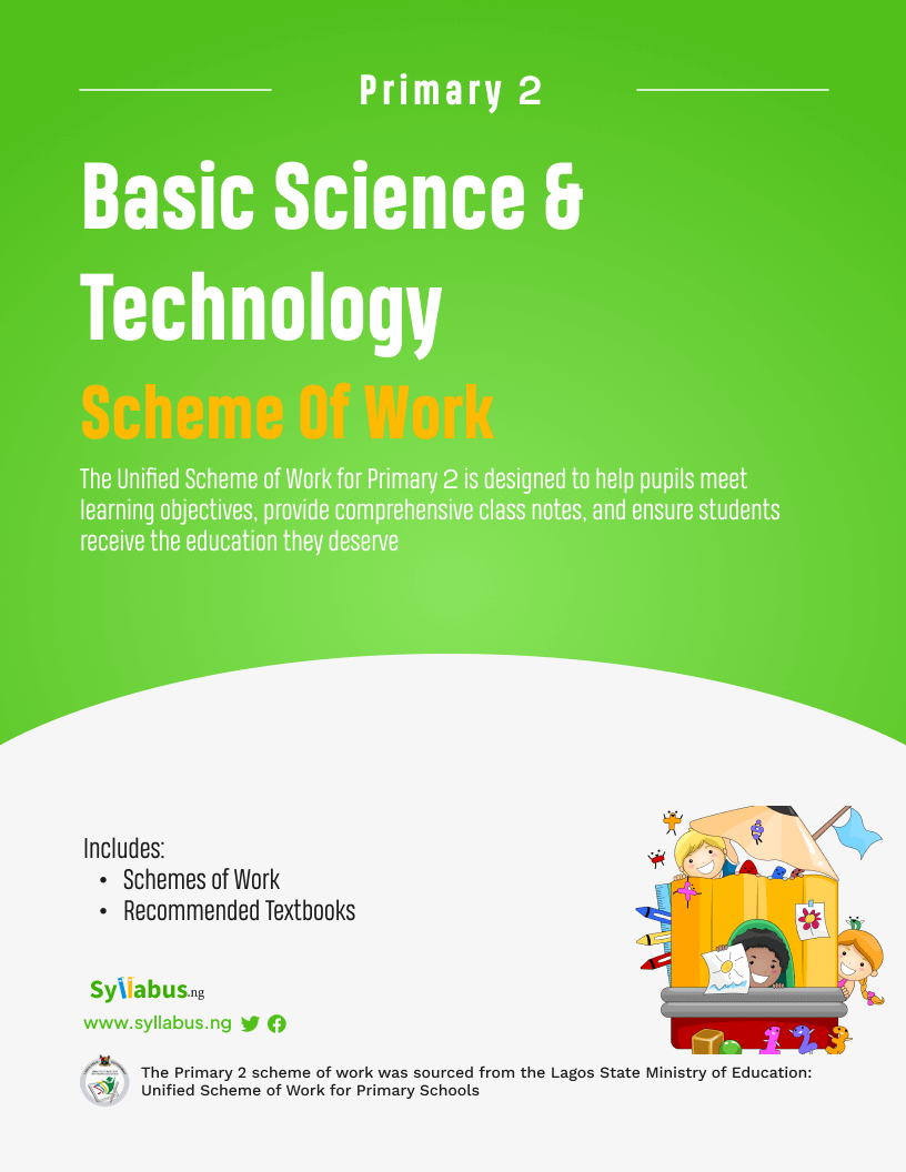 Primary 2 Basic Science and Technology Scheme of Work | Download Free ...
