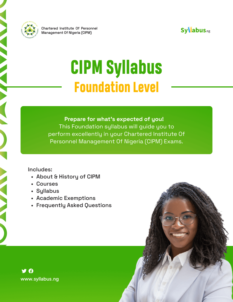 CIPM Foundation Level Syllabus | Download PDF For Free - SyllabusNG