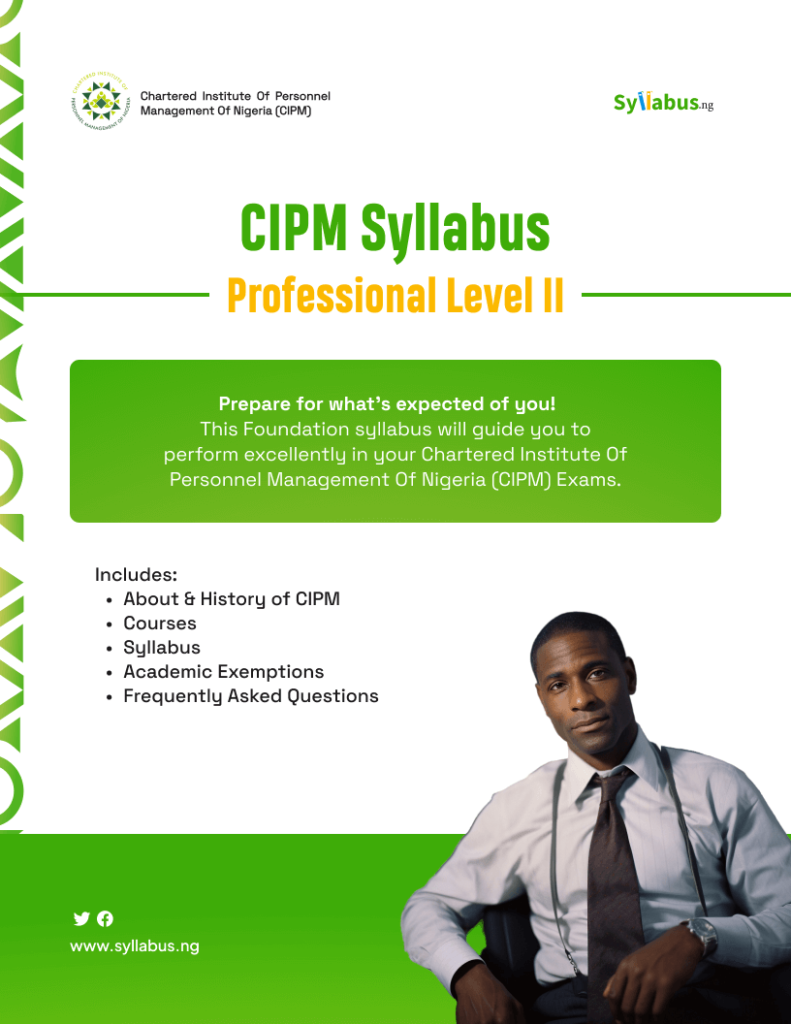 CIPM Professional II Level Syllabus | Download PDF For Free - SyllabusNG