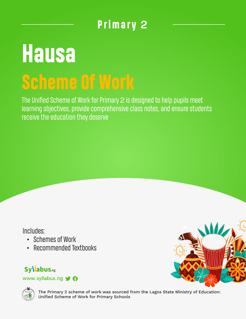 Primary 2 Hausa Language Scheme of Work | Download Free PDF - SyllabusNG