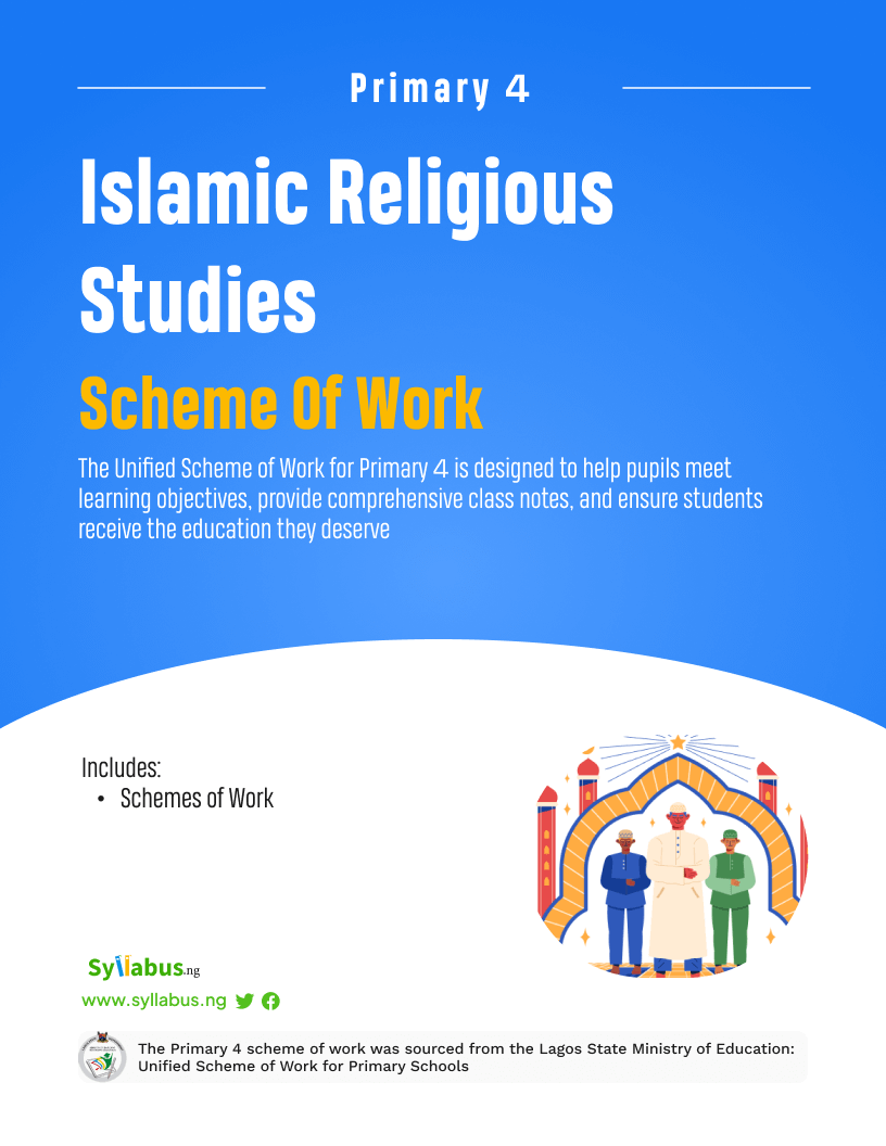 Primary 4 Islamic Religious Studies (IRS) Scheme of Work | Download ...
