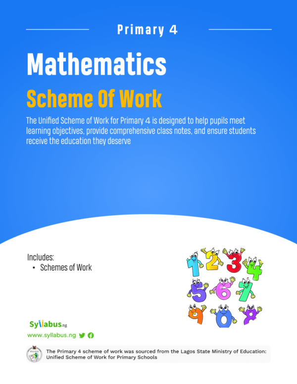 Primary 4 Mathematics Scheme of Work | Download Free PDF - SyllabusNG