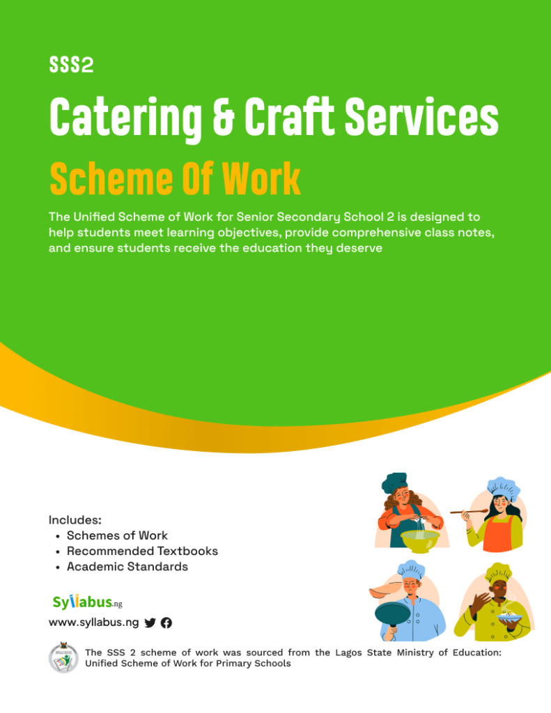 SS2 Catering and Craft Scheme of Work-PDF|1st, 2nd & 3rd Term ...