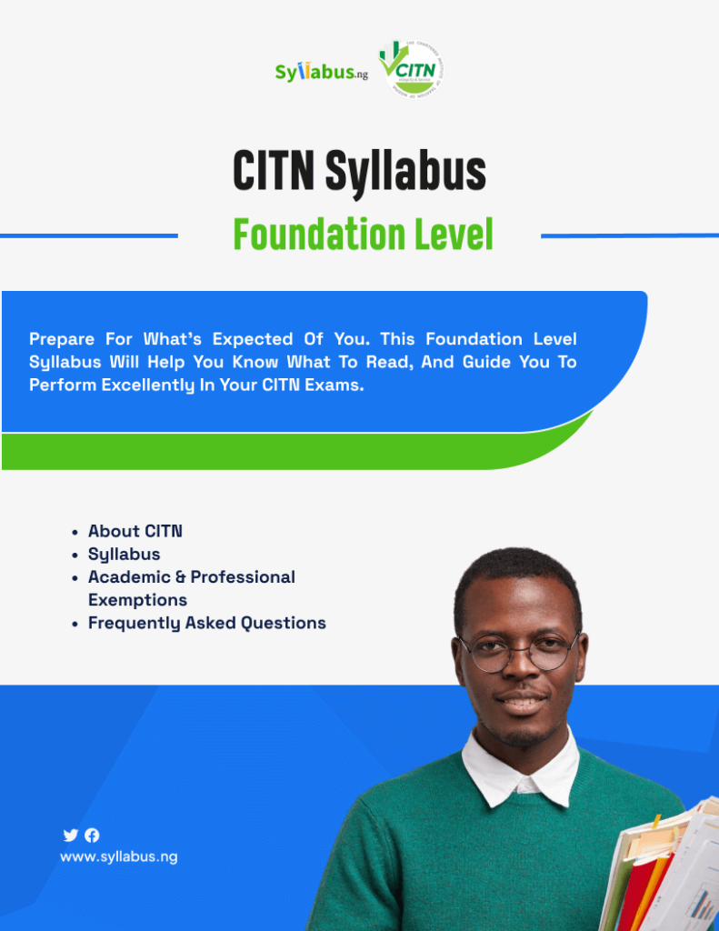 CITN Foundation Level Syllabus | Download PDF For Free - SyllabusNG