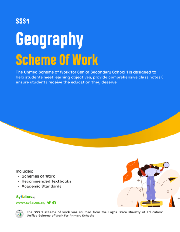 SS1 Geography Scheme of Work| Download Free PDF - SyllabusNG