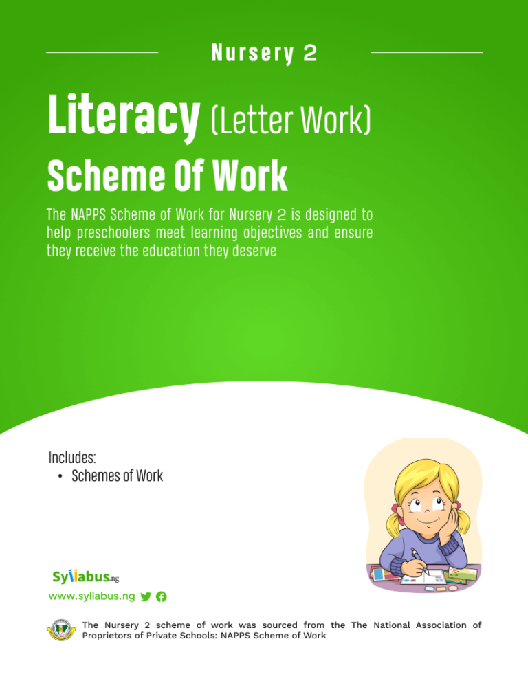Nursery 2 Literacy (Letter Work) Scheme of Work | Download Free PDF ...