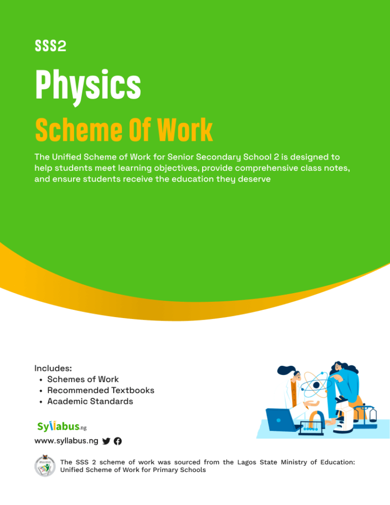 SS2 Physics Scheme of Work-PDF|1st, 2nd & 3rd Term Download - SyllabusNG
