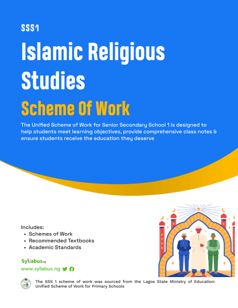 SS1 Islamic Religious Studies (IRS) Scheme of Work | Download PDF ...