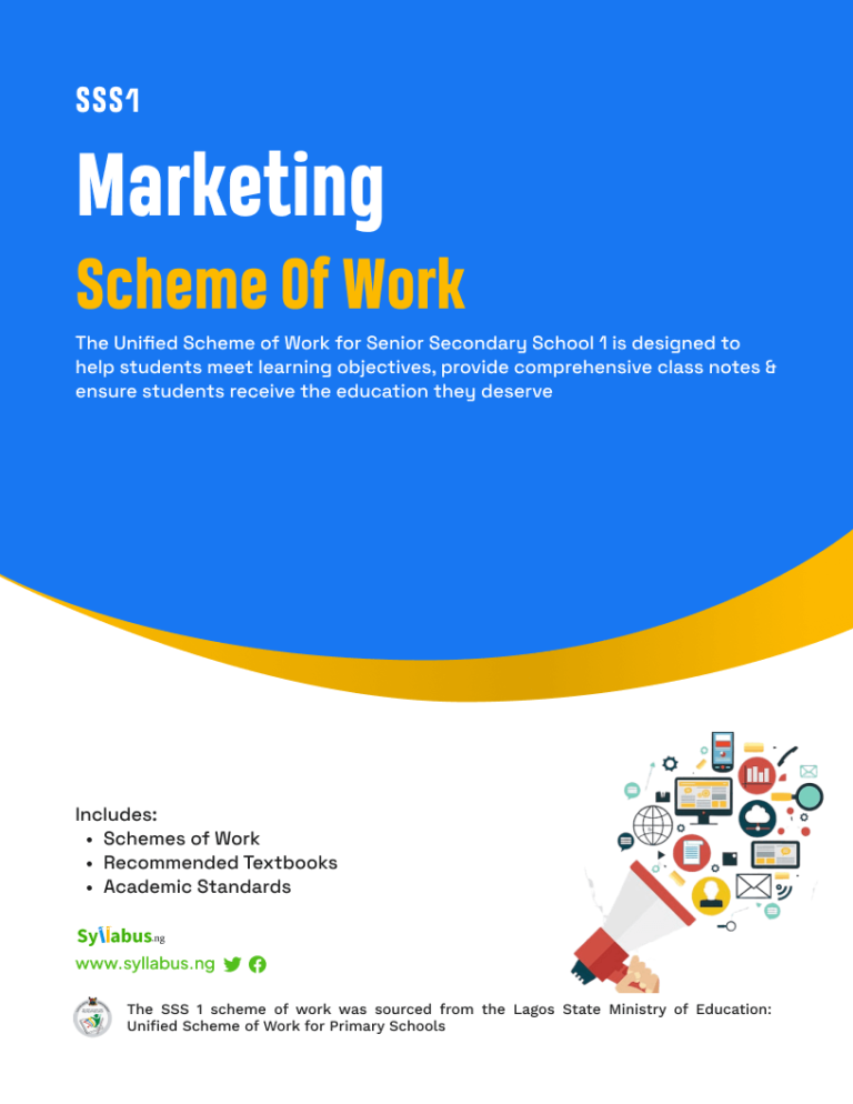 SS1 Marketing Scheme of Work-PDF| 1st,2nd & 3rd Term | Get - SyllabusNG