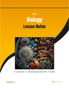 SS1 Biology Scheme of Work-PDF|1st, 2nd & 3rd Term| Get - SyllabusNG