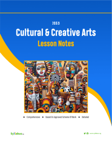 JSS3 Cultural and Creative Arts (CCA) Scheme of Work | Download Free ...