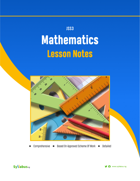 JSS3 Mathematics Scheme of Work-PDF|1st, 2nd &3rd Term | Get - SyllabusNG