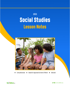 JSS3 Social Studies Scheme of Work-PDF|1st, 2nd & 3rd Term| - SyllabusNG
