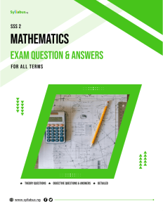 SS2 Mathematics Exam Questions - SyllabusNG