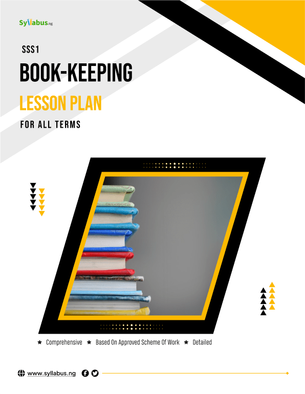 SS1 Bookkeeping Lesson Plan | 1st, 2nd and 3rd Term | Get PDF - SyllabusNG