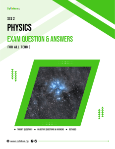 SS2 Physics Exam Questions - SyllabusNG