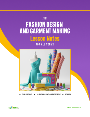 JSS1 Fashion Design and Garment Making Lesson Note |PDF| - syllabus.ng
